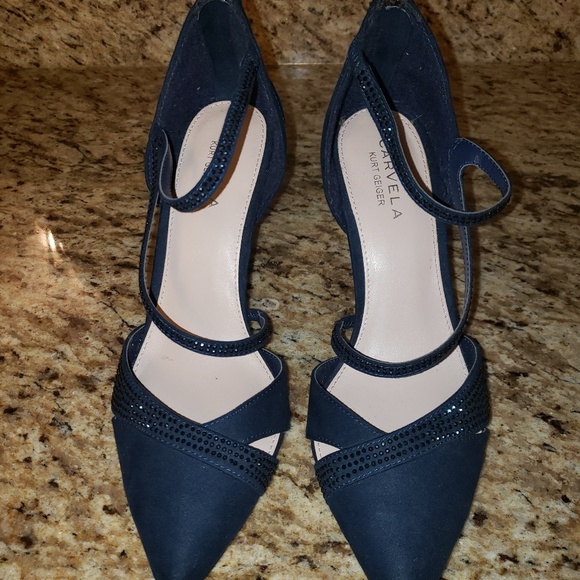 Kurt Geiger | Shoes | Navy Blue Carvelas Luna Shoes By Kurt Geiger ...